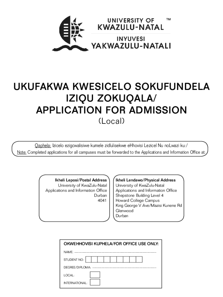 Fillable Online Qaphela: Izicelo ezigcwalisiwe kumele zidlulisekwe ...