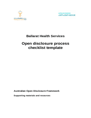 Ballarat Health Services Open disclosure process checklist ... Doc ...