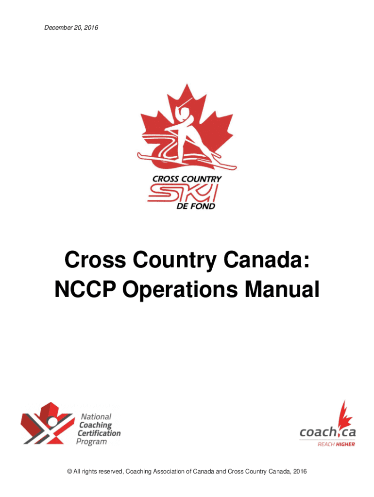 Fillable Online NCCP Operations Manual - Cross Country Canada Fax Email ...