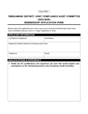 Fillable Online Timiskaming District Joint Compliance Audit Committee ...