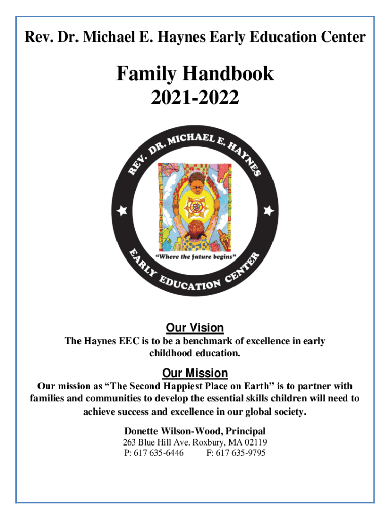 Fillable Online Mission and Vision - About Us - Haynes Early Education ...
