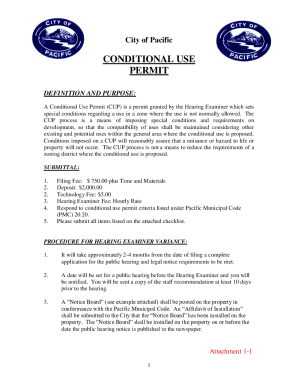 Fillable Online The Conditional Use Permit - Office of Planning and ...