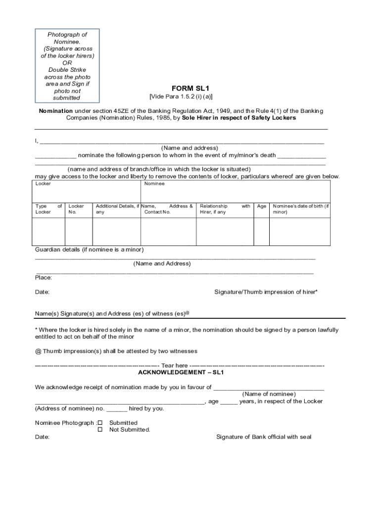 Locker Form Indusind Bank - Fill Online, Printable, Fillable, Blank ...