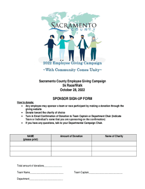 Fillable Online Race Sponsor Form. Race Sponsor Form Fax Email Print ...