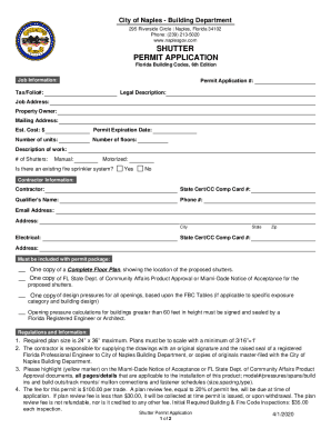 Fillable Online SITE WORK PERMIT APPLICATION - Naples, Florida Fax Email Print - pdfFiller