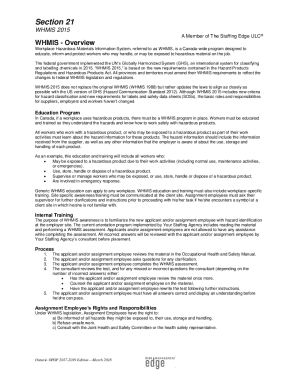 Fillable Online Workplace Hazardous Materials Information System (WHMIS ...