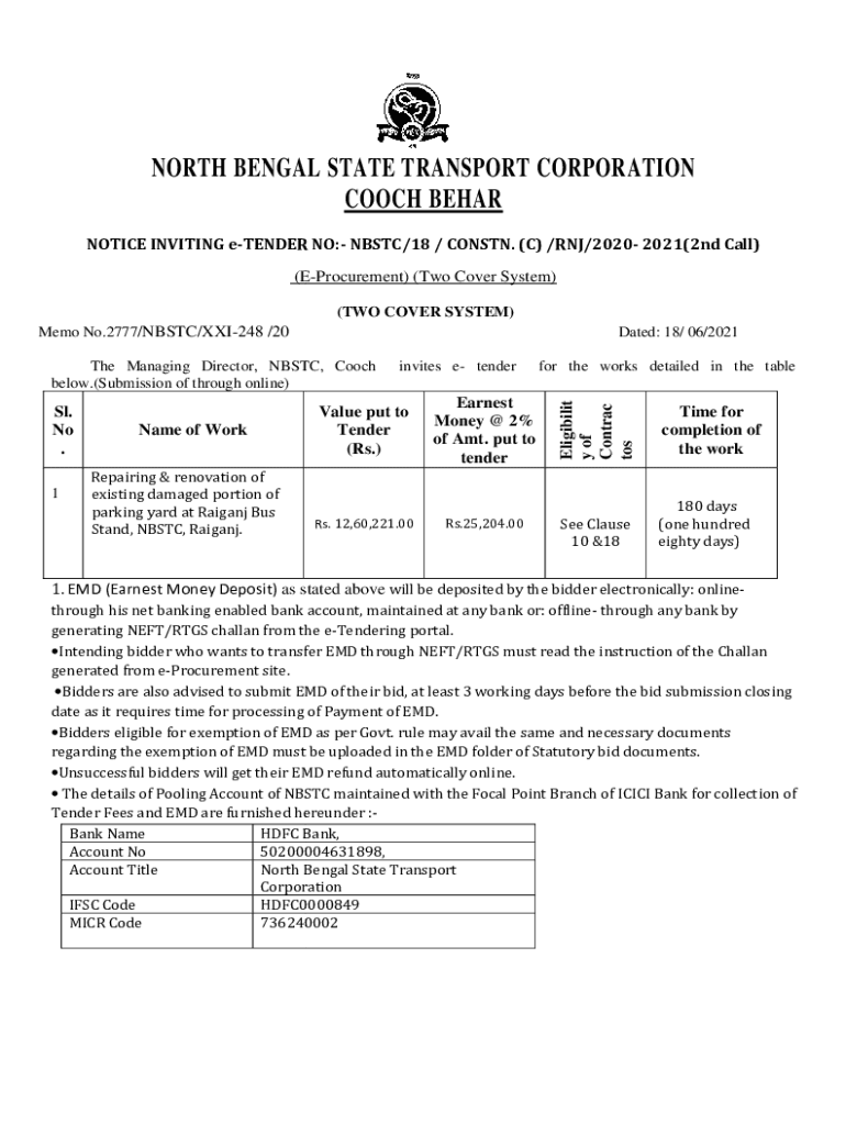 Fillable Online Download - North Bengal State Transport Corporation Fax ...