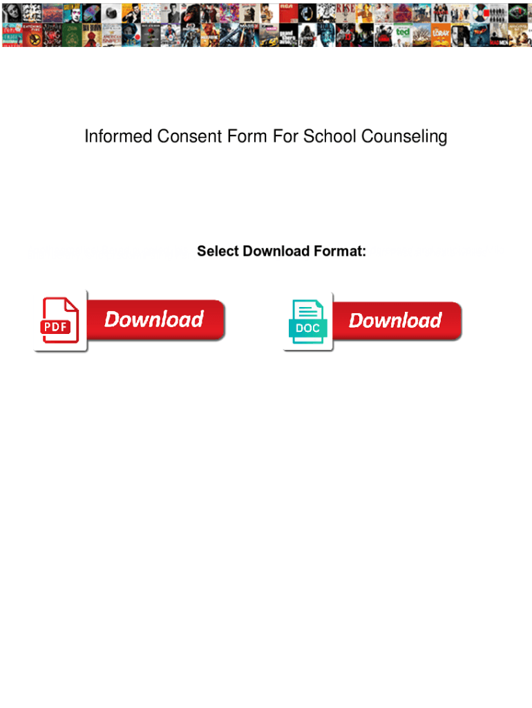 Fillable Online Informed Consent Form For School Counseling. Informed ...