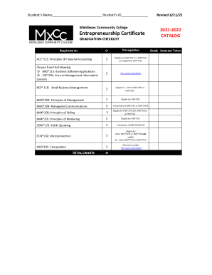 Fillable Online Entrepreneurship Certificate 21-22 Fax Email Print - pdfFiller