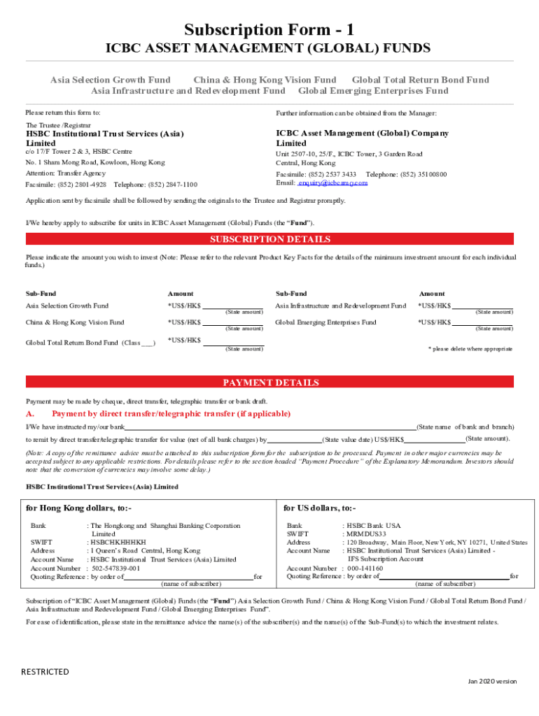 Fillable Online Subscription Form - 1 Fax Email Print - pdfFiller