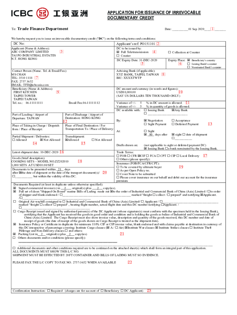 Fillable Online application (LC) Fax Email Print - pdfFiller