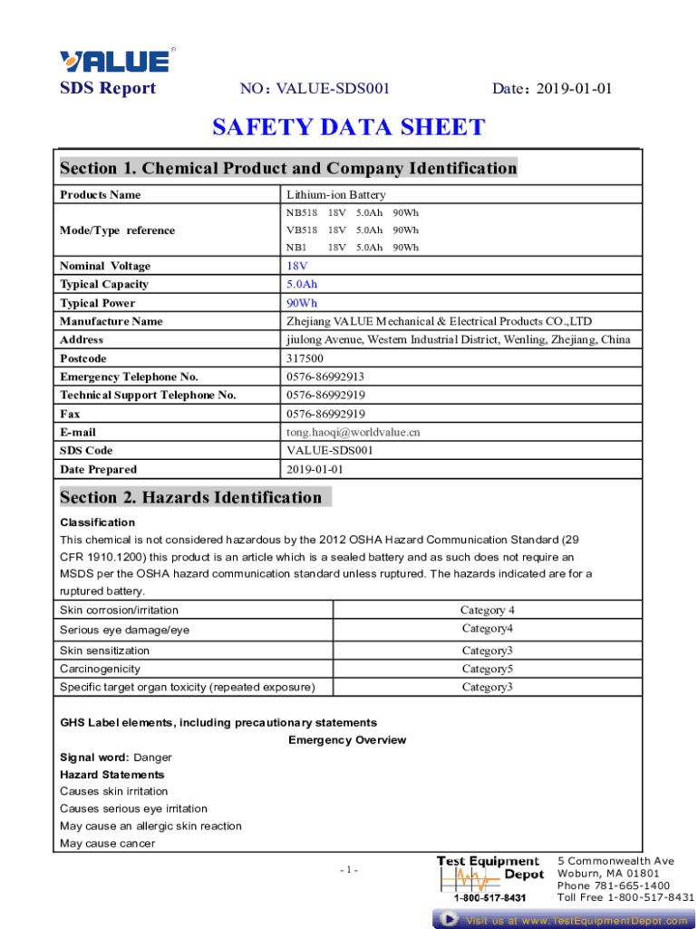 Fillable Online SDS Report Fax Email Print - pdfFiller