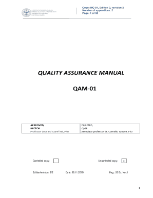 Fillable Online quality assurance manual qam-01 - Documente de referin ...
