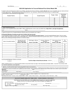 Fillable Online Free-and-Reduced-Lunch-Form-2022-2023. ... Fax Email ...