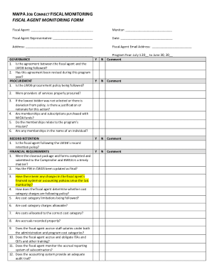 Fillable Online fiscal agent roles and responsibilities - NWPA Job ...