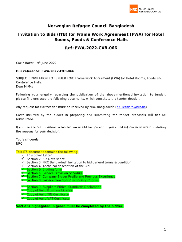 SECTION 2: Bid Data Sheet (Envelope 1) Doc Template | pdfFiller