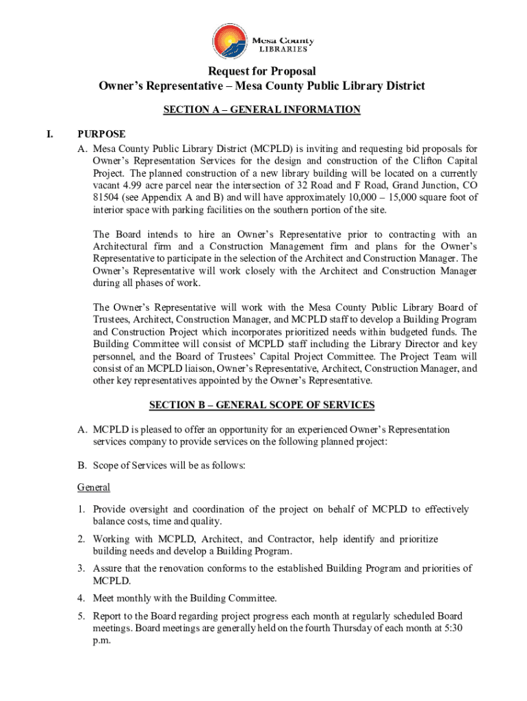 Fillable Online RFP Template - General - Mesa County Libraries - Yumpu ...