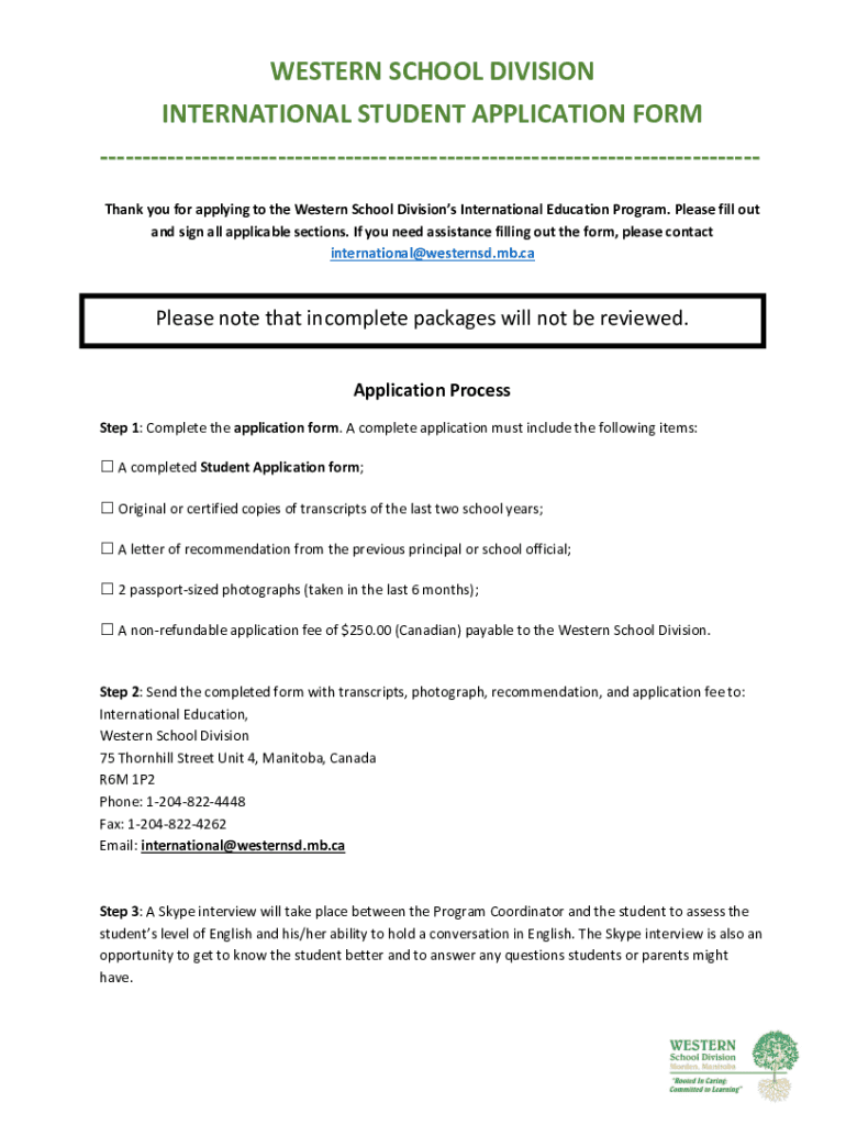 Fillable Online International Education Program Application Checklist Fax Email Print - pdfFiller
