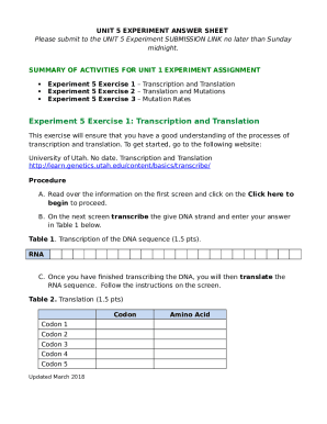 Experiment unit 5 - UNIT 5 EXPERIMENT ANSWER SHEET ... Doc Template ...
