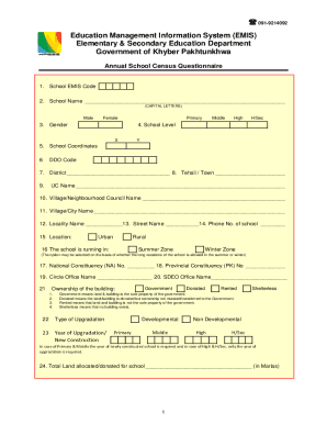 Fillable Online Educational Management Information System (EMIS) Fax ...