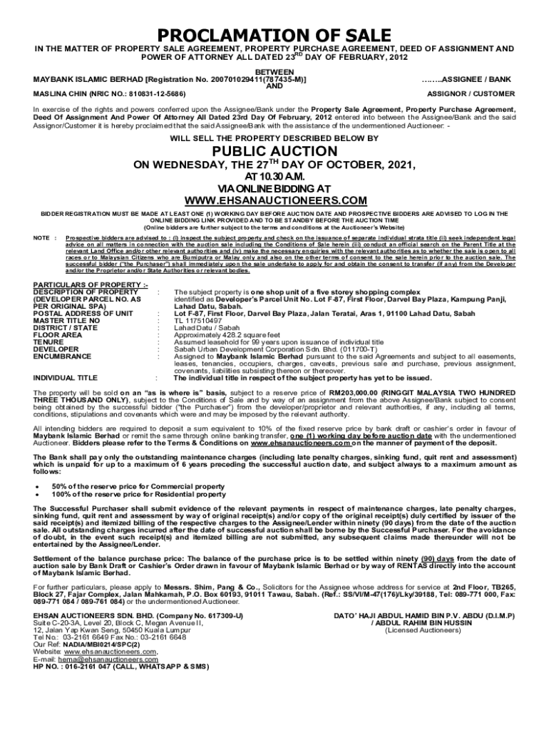 Fillable Online Agreement, Deed Of Assignment And Power Of Attorney ...