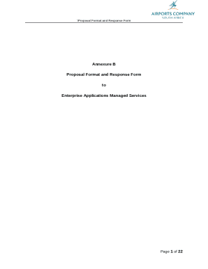 Annexure B - Proposal at and Response (005)SM Review Doc Template | pdfFiller