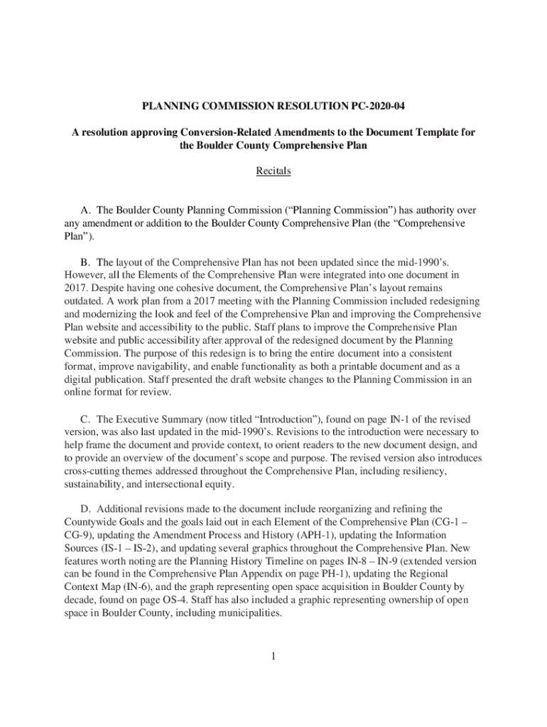 Fillable Online Boulder County Comprehensive Plan Document Redesign ...