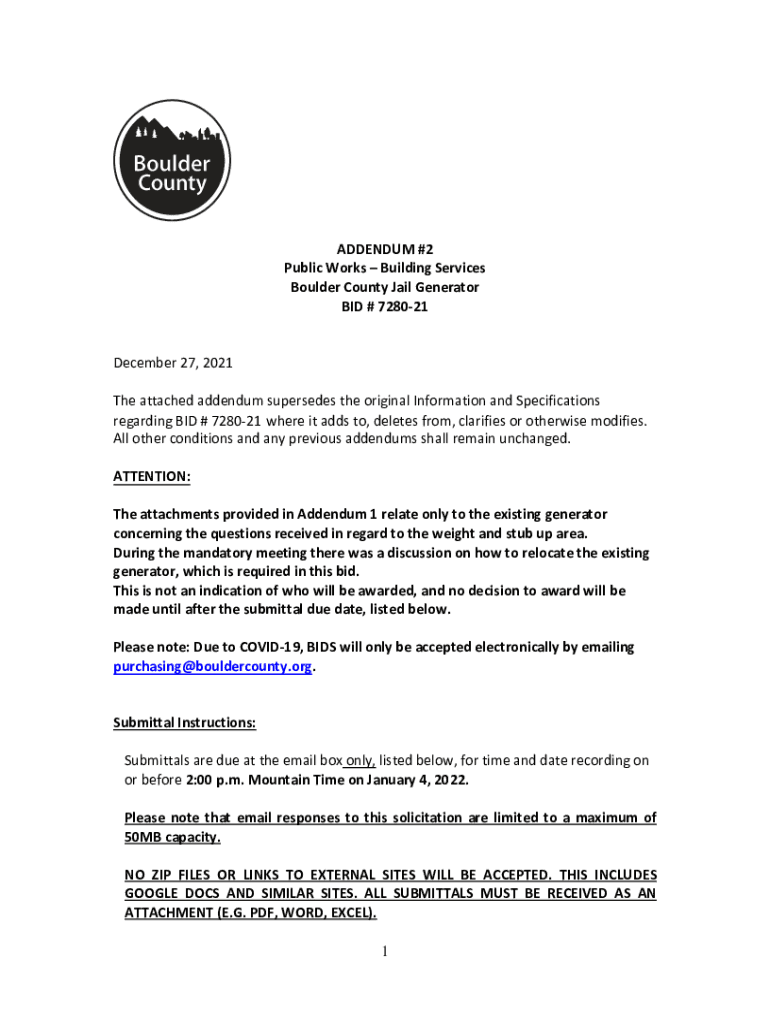 Fillable Online Bid-7280-21-Addendum-2.pdf - Boulder County Fax Email Print - pdfFiller