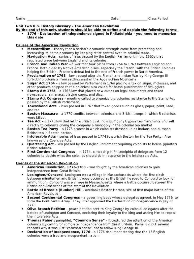 Unit 3 African American Slavery in the Colonial Era, 1619-1775 Doc ...