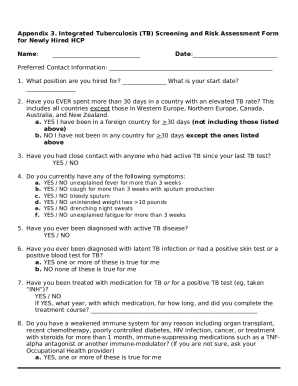 Integrated Tuberculosis (TB) Screening and Risk Assessment for Newly ...