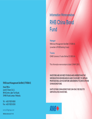 Fillable Online RHB Asset ManagementChina BondsBy FSMOne Malaysia Fax ...