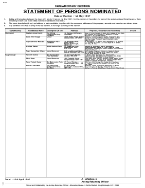 Fillable Online Nomination and Election Policy and Procedure Preamble ...