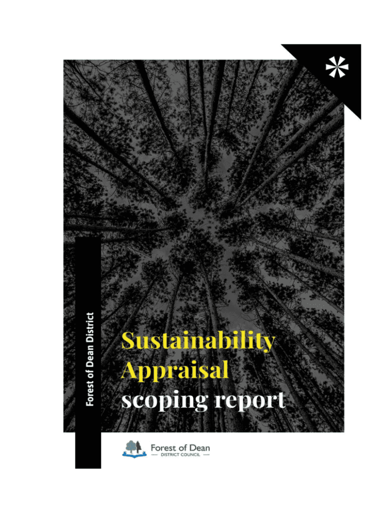 Fillable Online FoDD Sustainability Appraisal Scoping Report Fax Email ...