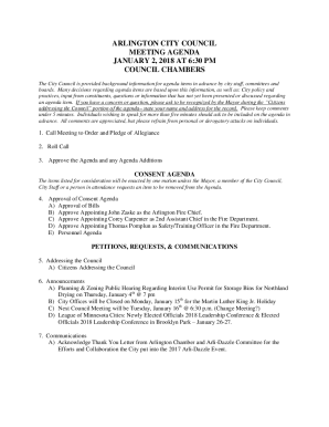 Fillable Online addressing the Council portion of the agenda state your ...