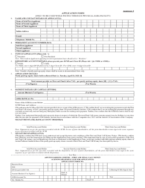 Fillable Online ANNEXURE 2 APPLICATION FORM (ONLY TO BE USED ... Fax ...