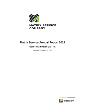 Fillable Online SEC Filings - Matrix Service Co (MTRX) - 10-K Annual ...