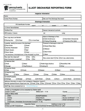 Fillable Online Citizen Complaint Illicit Discharge Reporting Form Fax Email Print - pdfFiller