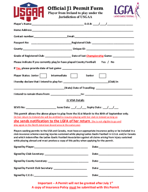 Fillable Online LGFA USGAA-J1-Permit-Form Fax Email Print - pdfFiller