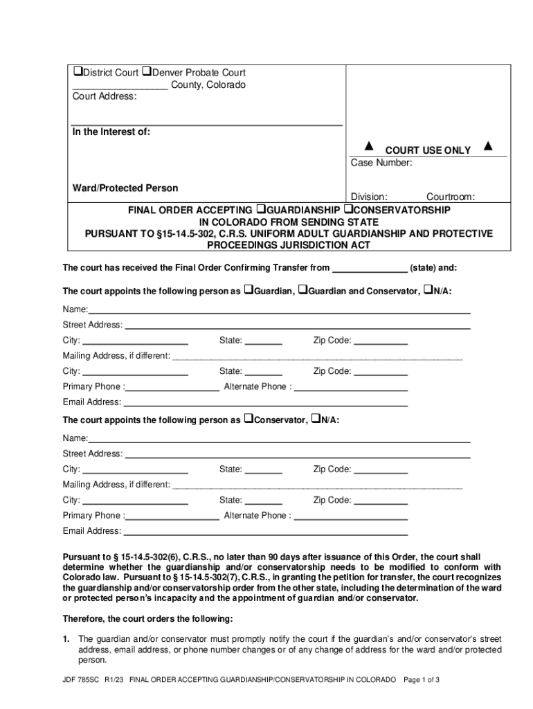 Fillable Online Court Forms - Conservatorship / Guardianship Fax Email Print - pdfFiller