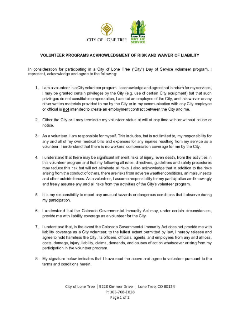 Fillable Online LTPD Volunteer Confidentiality Waiver Form - City of ...