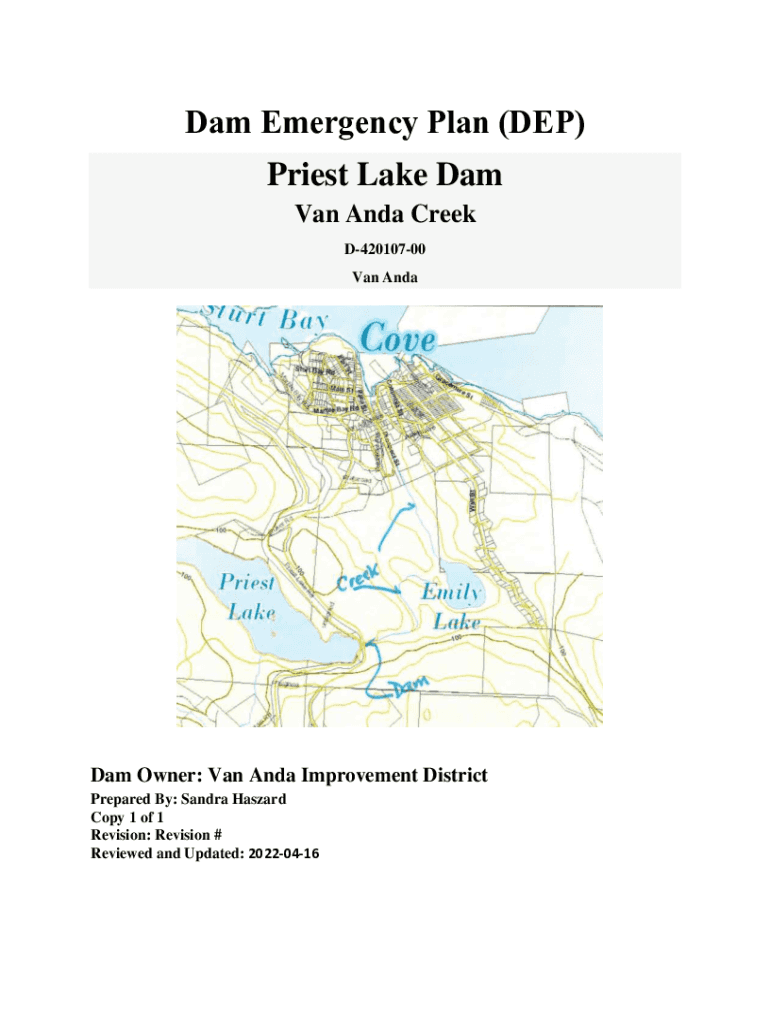 Fillable Online Guide & Template for Preparing a Dam Emergency Plan ...