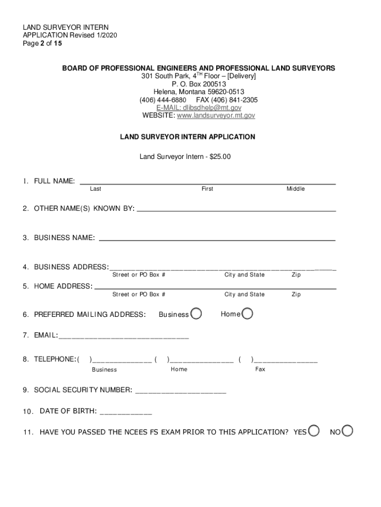 Fillable Online Licensing Requirements and Application Checklist Land ...