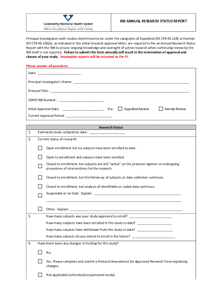 Fillable Online Levels of IRB Review and Criteria for IRB Approval of Research Fax Email Print ...