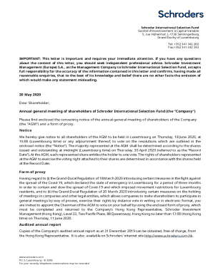 Fillable Online This letter is important and requires your immediate ...