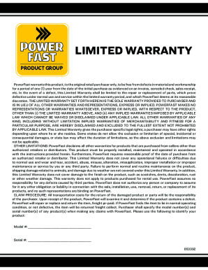 Fillable Online Limited Product Warranty Sample Clauses - Law Insider ...