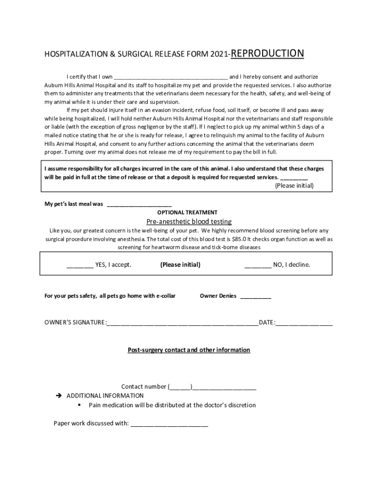 Fillable Online Daily Hospitalization SummaryDepartment of Health Fax ...
