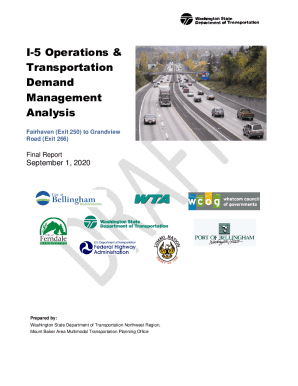 Fillable Online WSDOT I-5 Traffic Operations & Transportation Demand ...