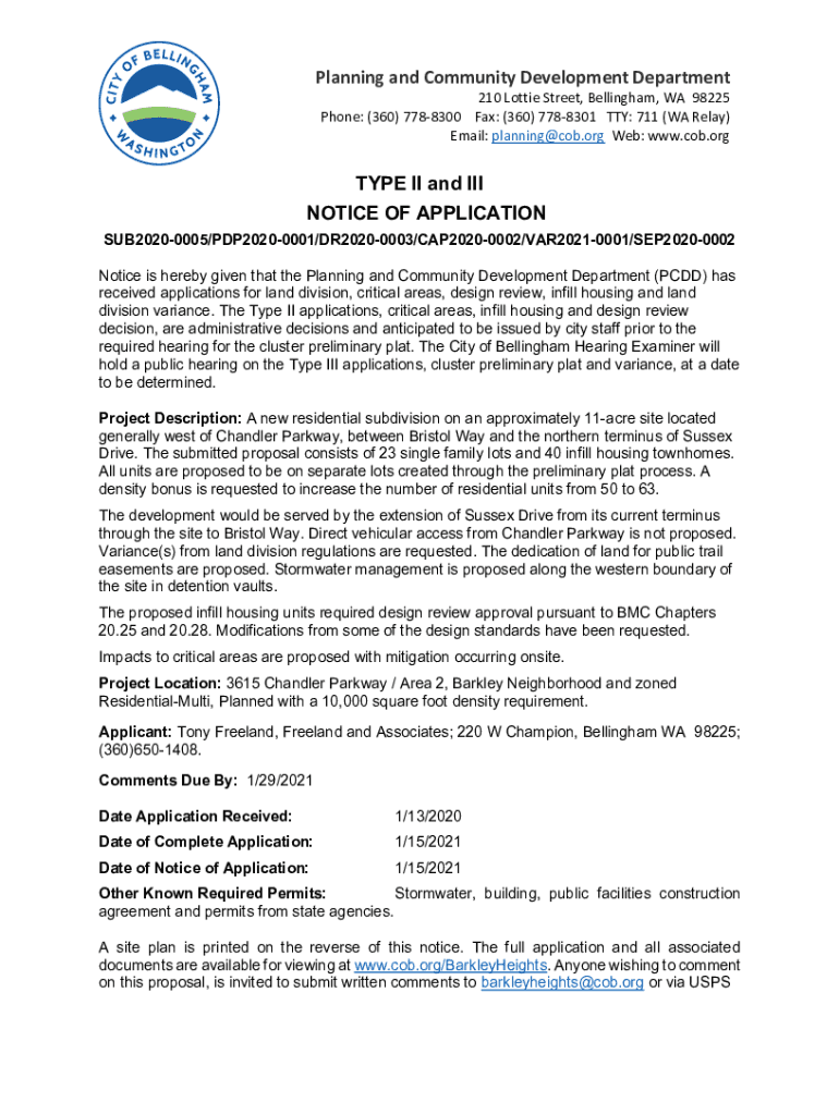 Fillable Online Notice of Application. Templates - Notice of ...