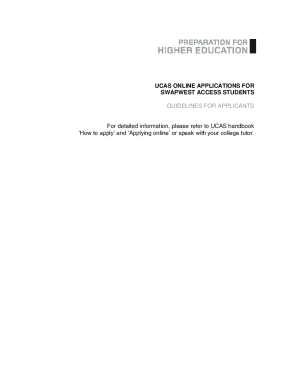 Fillable Online UCAS Application Guide Scottish Wider Access Programme ...