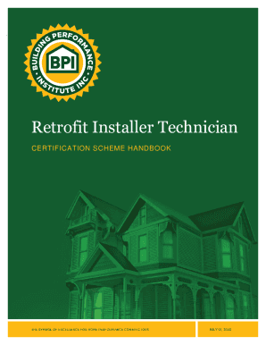 Fillable Online Home Energy Professional Retrofit Installer Technician ...
